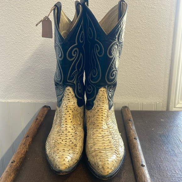 Tony Lama | Shoes | Vintage Tony Lama Snakeskin Boots 95 | Poshmark